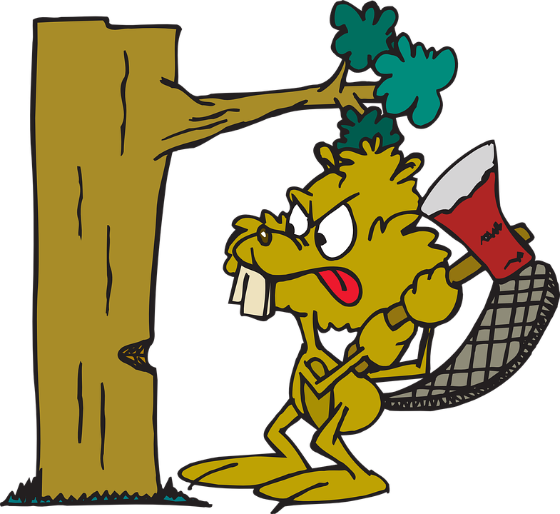 Cutting Down Tree Cartoon - Full Size PNG Clipart Images Download