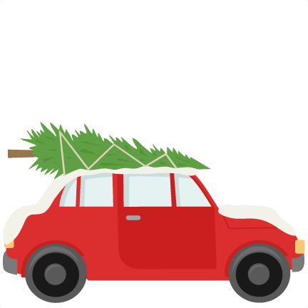 Car With Christmas Tree Svg Scrapbook Cut File Cute - Car With ...