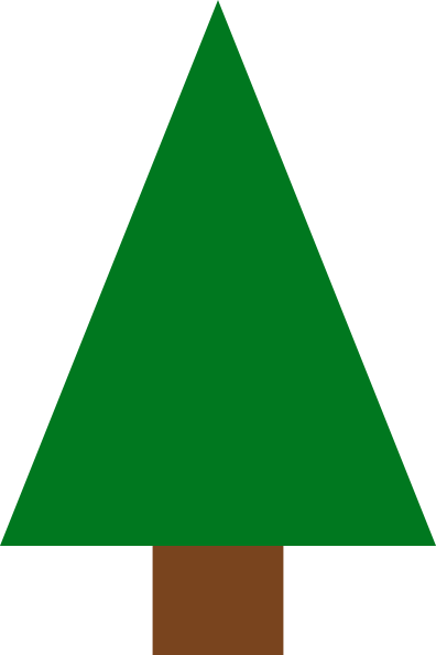 Triangle Christmas Tree Clipart - (396x594) Png Clipart Download