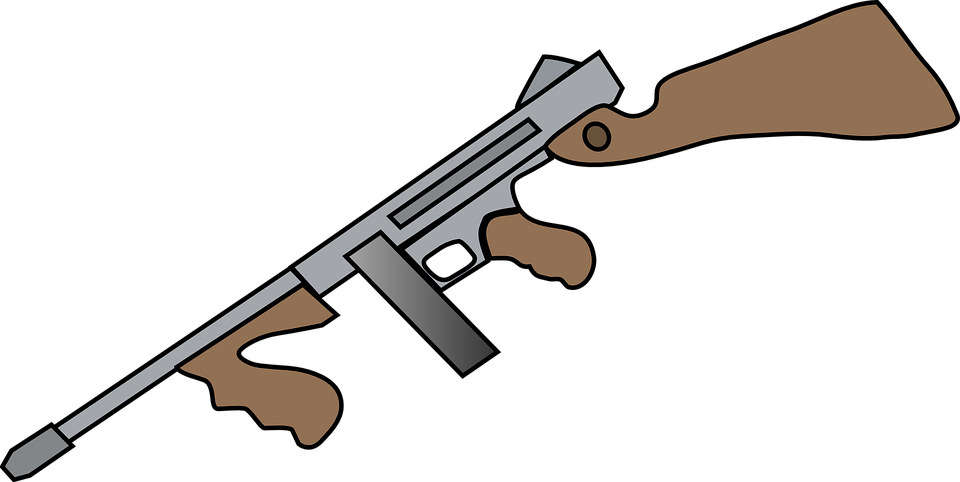 War Clipart Firearm - Cartoon Machine Gun - Full Size PNG Clipart ...