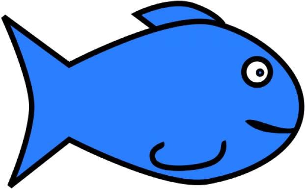 Free To Use Public Domain Fish Clip Art - Little Blue Fish - Full Size ...