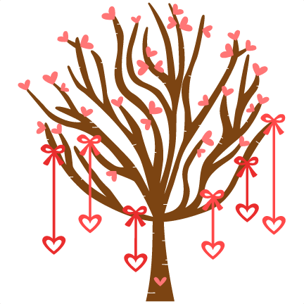 Heart Tree Scrapbook Cut File Cute Clipart Files For - Scalable Vector ...