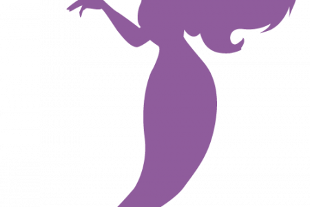 Mermaid Clipart Transparent - Mermaids Silhouette Purple - (450x300 ...