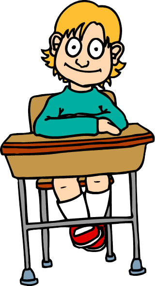 Desk Clip Art - Student In Desk Clipart - (320x589) Png Clipart Download
