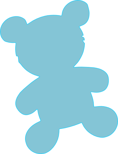Baby Blue Teddy Clip Art At Clker - Blue Teddy Bear Clip Art - (456x593 ...