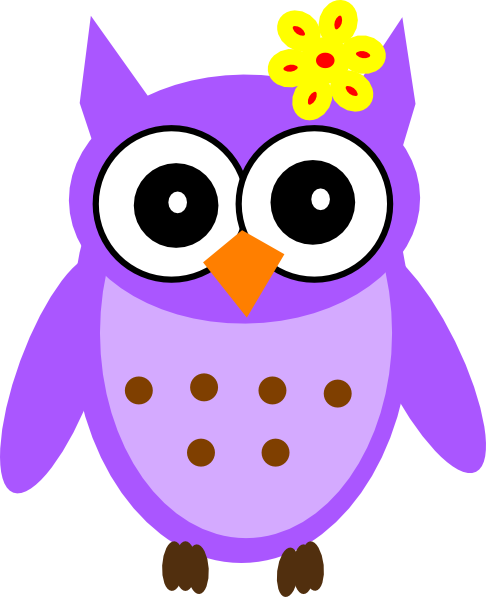 Purple Baby Girl Owl Clip Art - Owls Clipart Png - (486x597) Png ...
