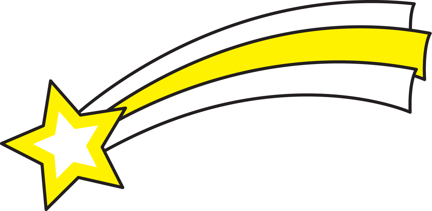 Outer Space Shooting Star Clipart - Shooting Star Clip Art Outline ...