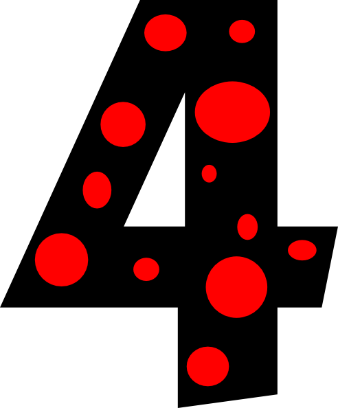 Number 4 Clipart Number 4 Dots Clip Art At Clker Vector - Number 4 ...