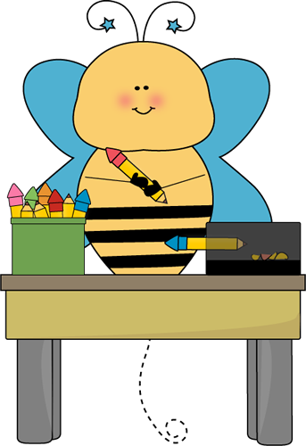 Bee Pencil Monitor - Teacher Bee Clipart - (343x500) Png Clipart Download