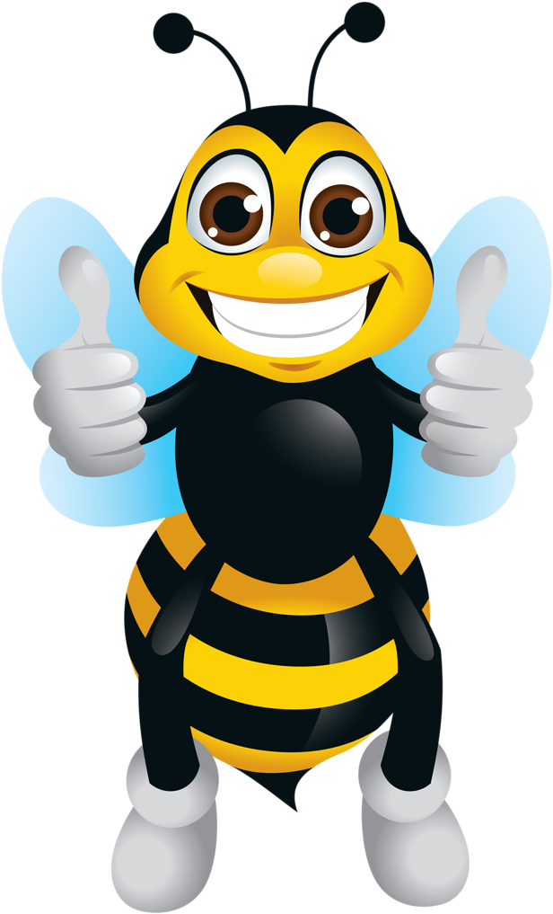 Bee Character Vector - Full Size PNG Clipart Images Download