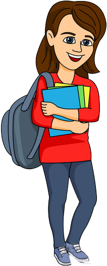 Female College Student Clipart - College Student Clip Art - (275x550 ...