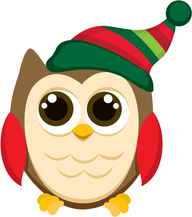 Christmas Owl Clipart Christmas Owl Clip Art Patterns - Owl Christmas ...