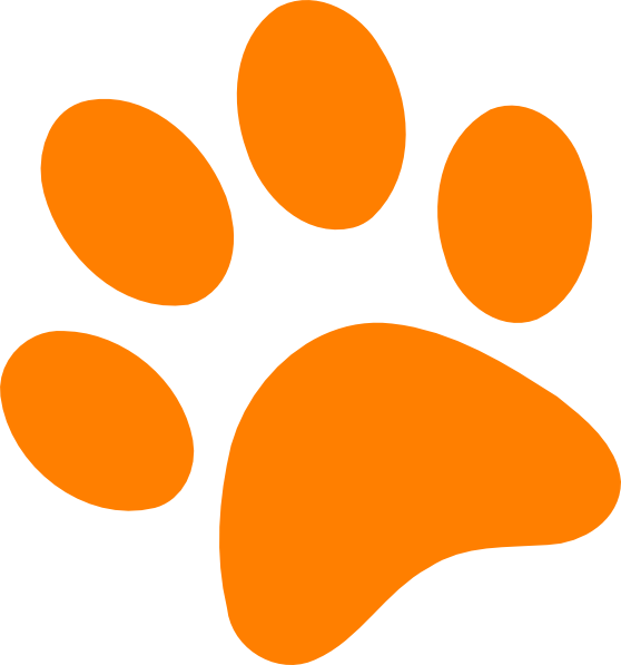 Orange Paw Print Clip Art Orange Paw Print Clip Art - Orange Paw Print ...