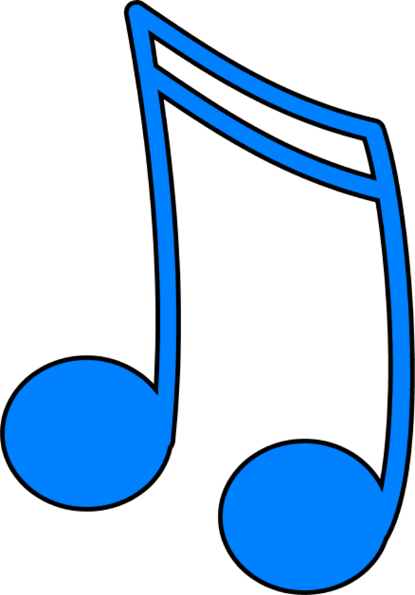 Color Clipart Music - Blue Music Note Clip Art - (600x860) Png Clipart ...