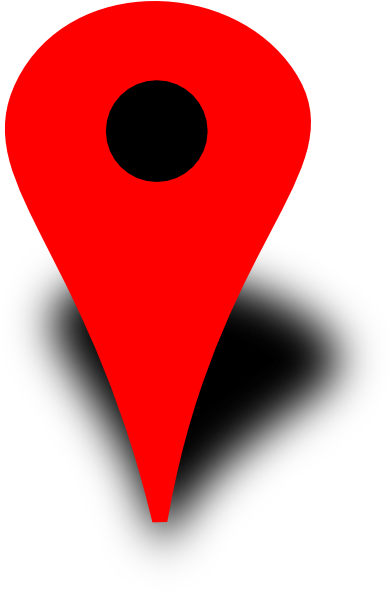 Red Map Pin With Black Dot Clip Art - Google Maps Red Dot - Full Size ...