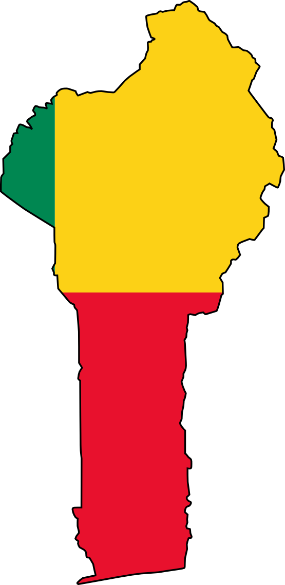 Flag Art Flag Map Of Benin Svg - Benin Flag Map - Full Size PNG Clipart ...
