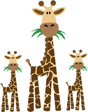 Jungle Clipart Giraffe - Giraffe And Baby Clipart - (400x400) Png ...