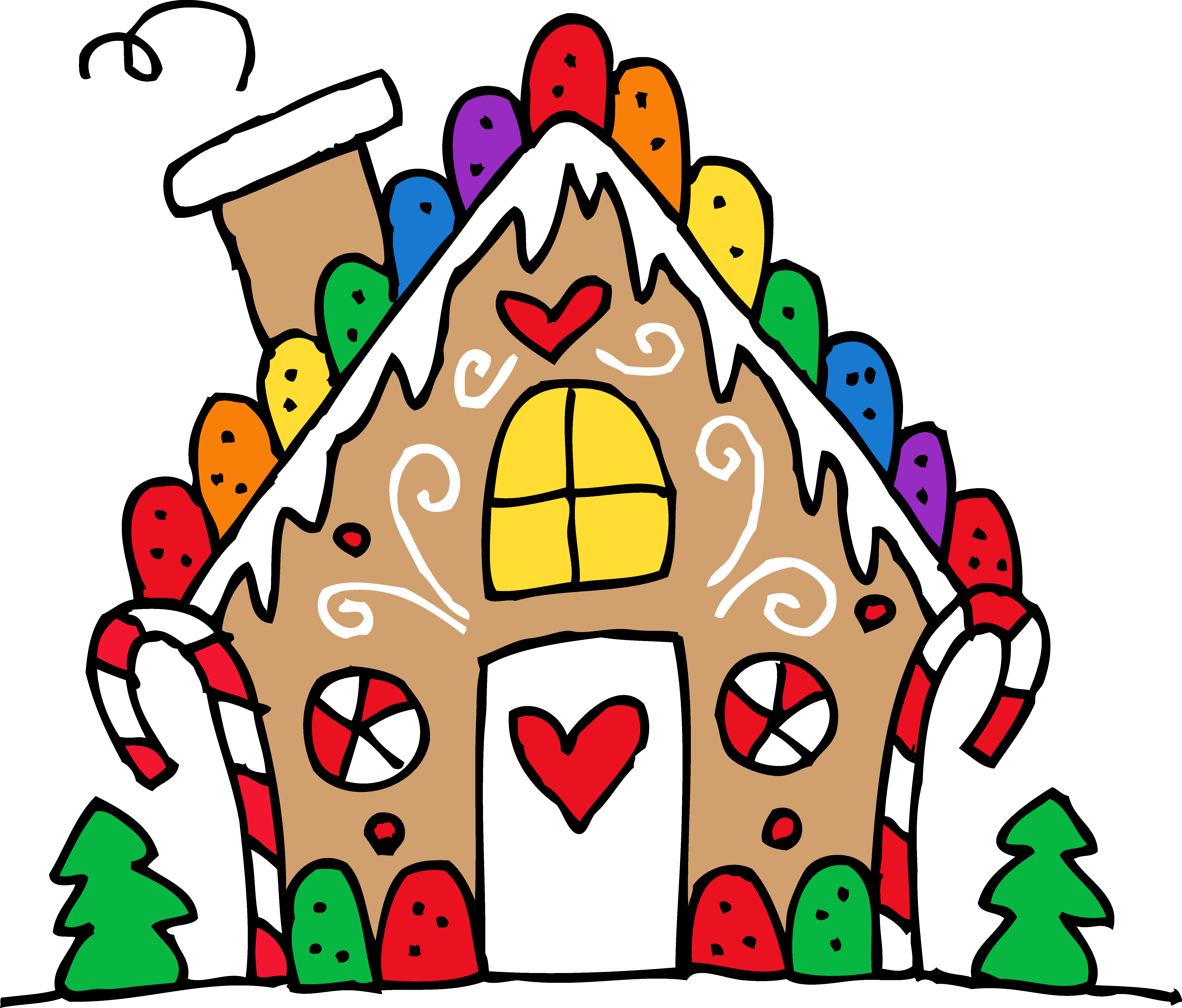 Free Christmas Clipart Gingerbread House - Christmas Food Clip Art ...