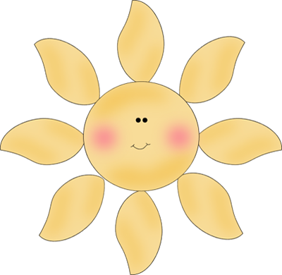 Chubby Sun - Cute Little Sunshine Clip - (400x390) Png Clipart Download