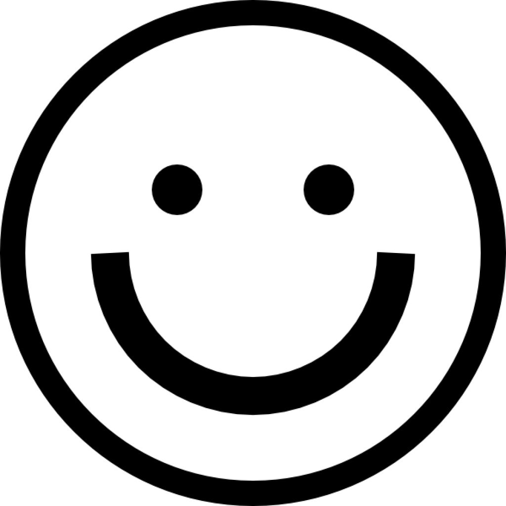 Smiley Face Black And White Smiley Face Clip Art At - Happy Emoji Black ...