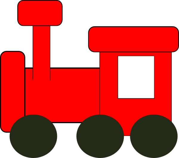 Red Train Clip Art - Front Car Of A Train - (600x531) Png Clipart Download