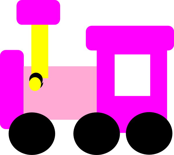 Pink Locomotive Train Clip Art At Clker - Cute Pink Train Clipart ...