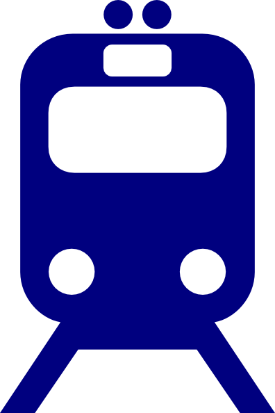 Train Icon Png Blue - (396x594) Png Clipart Download