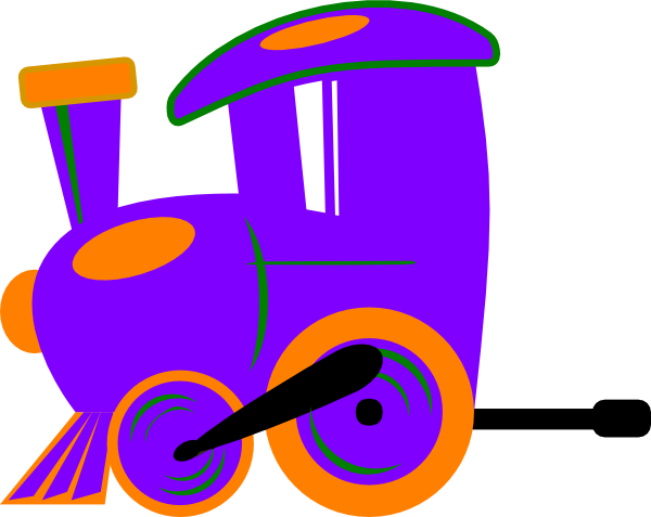 Toot Toot Train And Carriage Clip Art - Purple Train Clipart - (600x477 ...