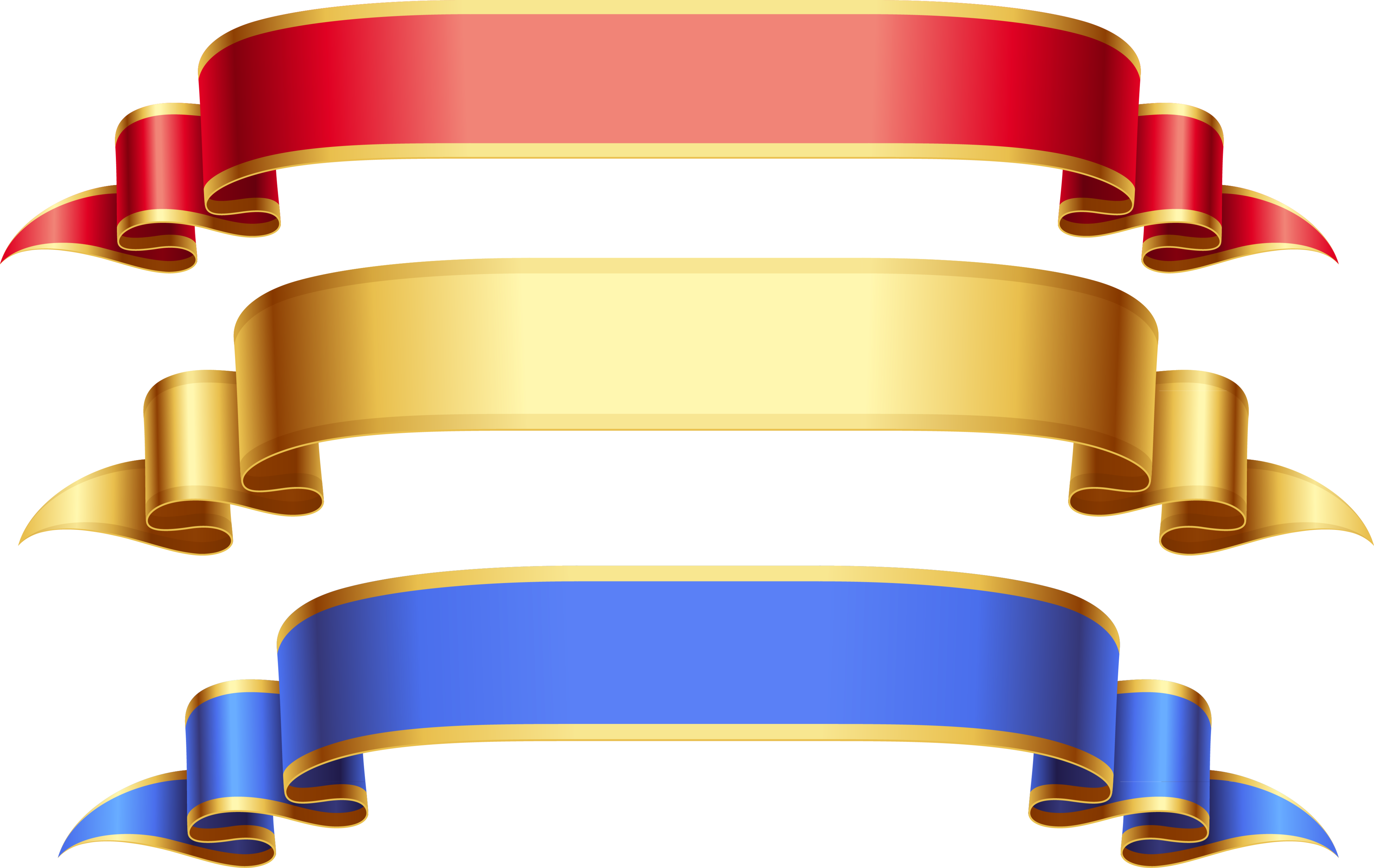 Gold Ribbon Cliparts - Gold Ribbon Banner Hd - Full Size PNG Clipart ...