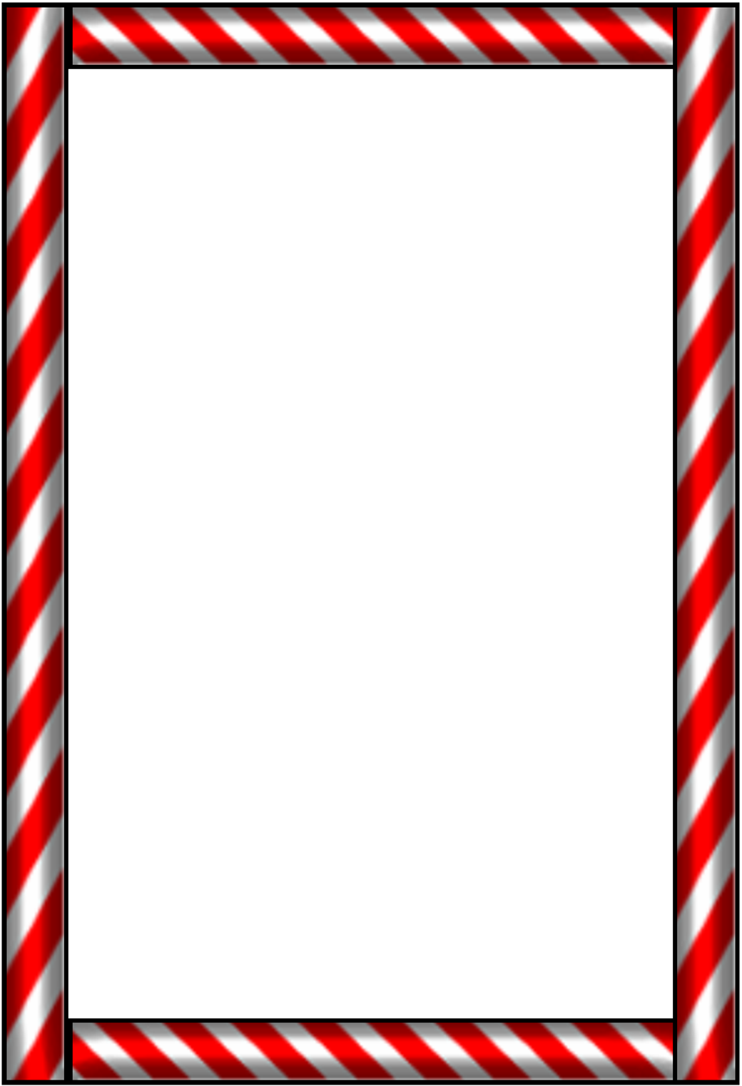 Candy Cane Clip Art Borders - Candy Cane Border - (1040x1523) Png ...
