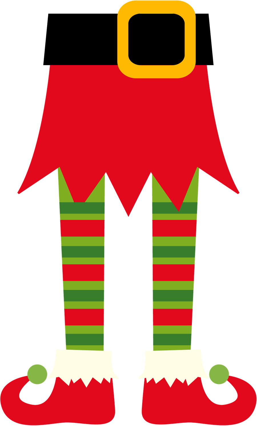 Christmas Elf Clip Art - Elf Legs Clipart - (900x1491) Png Clipart Download