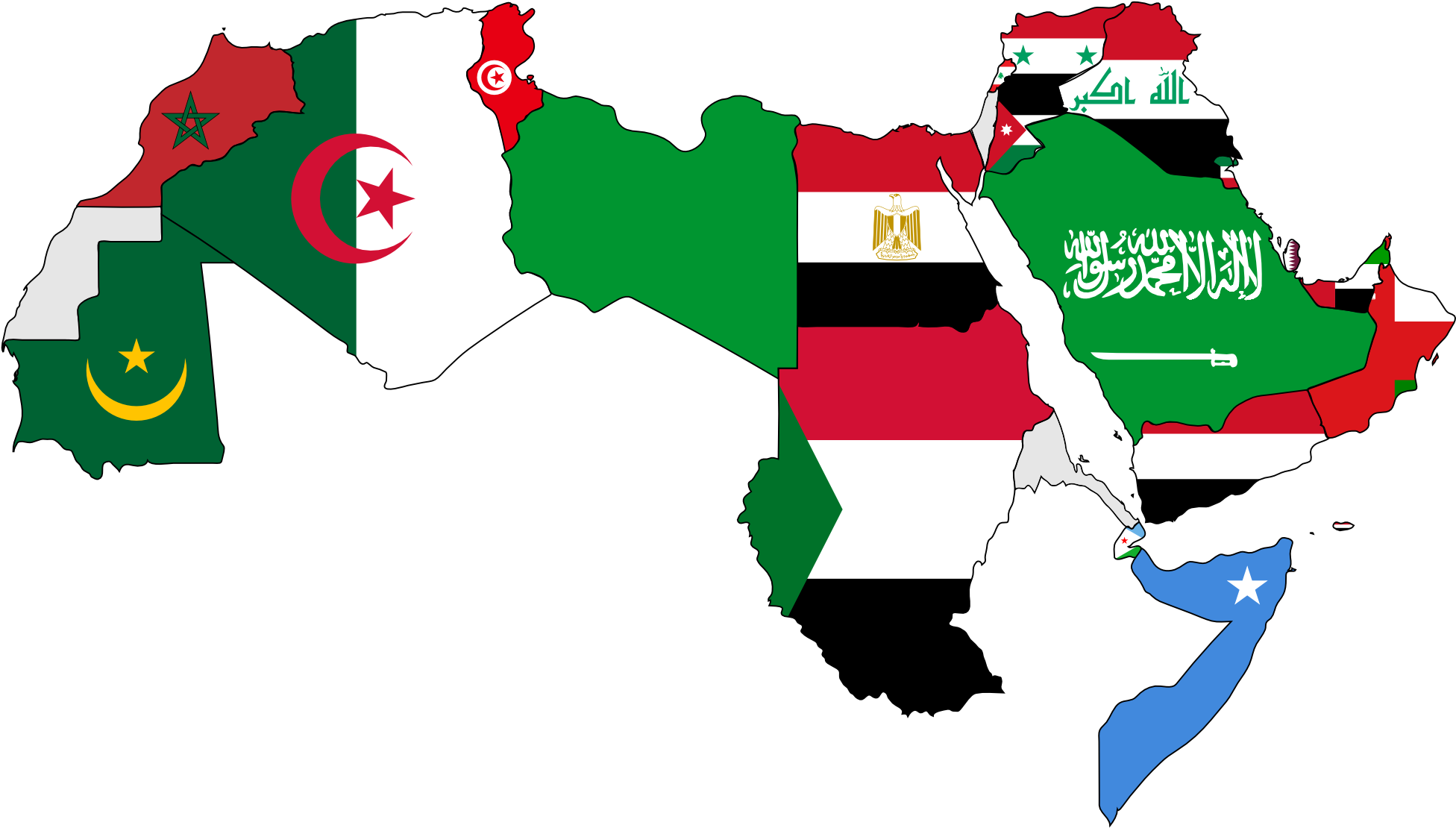 World Map Clip Art - Learn And Memorize Arabic Vocabulary - Full Size ...