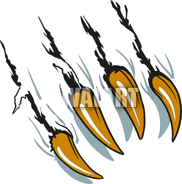 Wolf Clipart Scratch - Clip Art Bear Claw - (356x361) Png Clipart Download