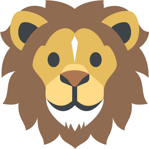 Lion Face Emoji Vector Icon Free Download Vector Logos - Lion Emoji ...
