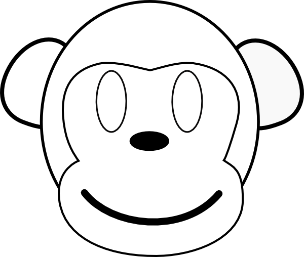 Monkey Face Clipart - Clip Art - (600x508) Png Clipart Download
