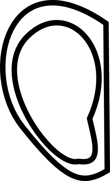 Right Ear Clip Art At Clker - Ear - (360x592) Png Clipart Download