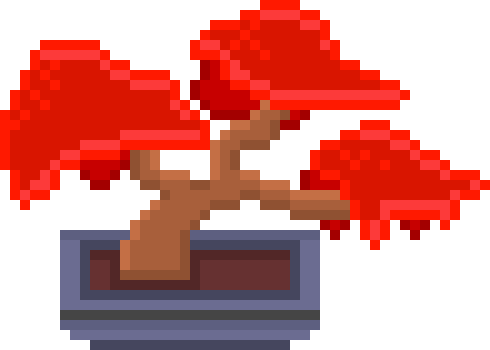 Bonsai Tree - Pixel Art - (490x350) Png Clipart Download