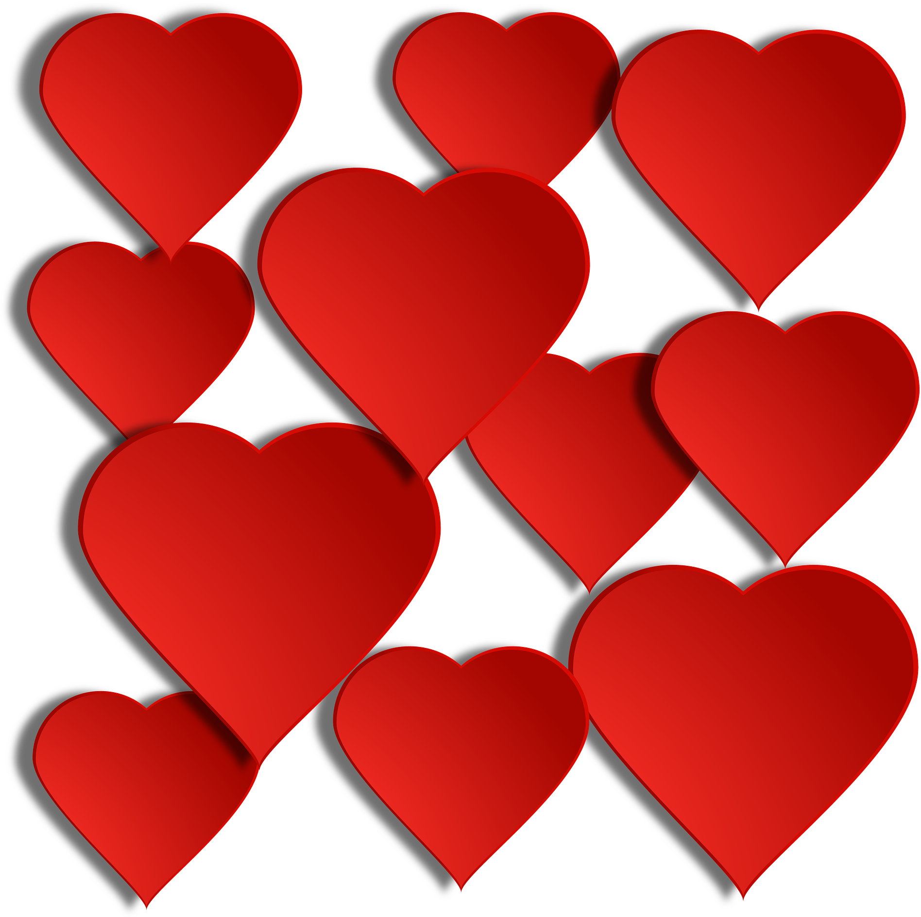 Valentines Day Hearts - Floating Hearts Png - (1920x1920) Png Clipart ...