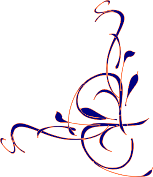 Navy Blue Wedding Clipart - White Corner Design Png - (516x596) Png ...