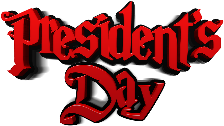 President's Day Red Usa Text Font Isolated - Presidents Day Clip Art ...