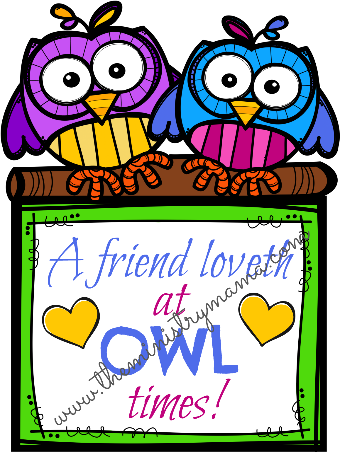 The Owls Have Two Different Sayings, “a Friend Loveth - Character ...