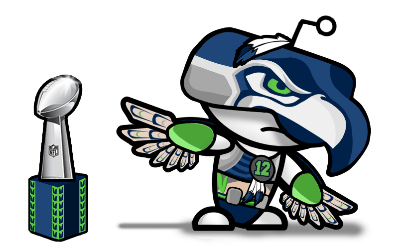 With Lombardi - Seahawks Cartoon - (809x500) Png Clipart Download