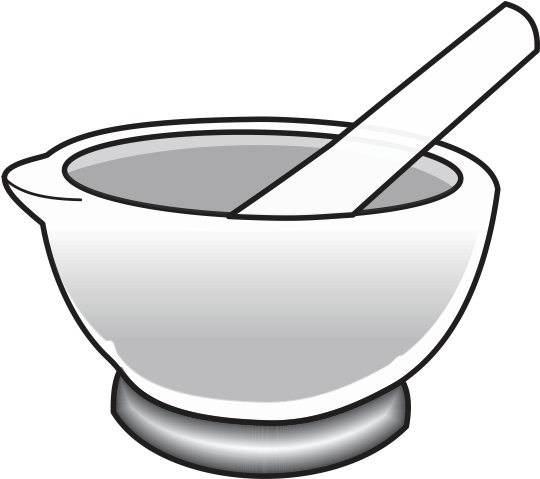 El Mojo Picón - Mortero Y Pilon De Laboratorio Dibujo - (582x600) Png ...