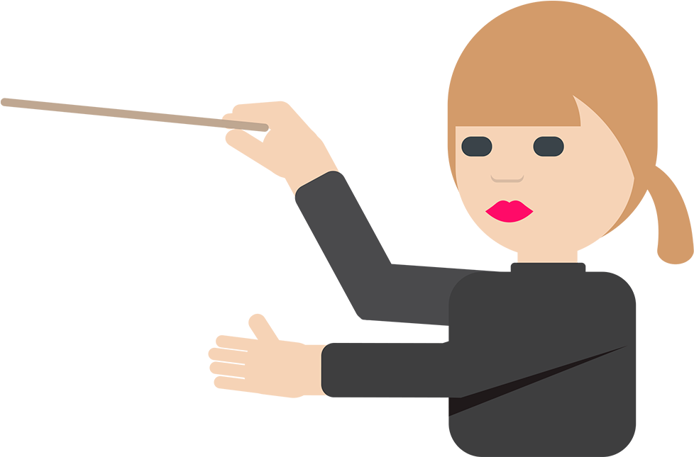 Download Image - Female Choir Conductor Cartoon - (1440x1080) Png ...