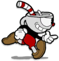 Cuphead Run N Gun - Cuphead Running Png - (420x420) Png Clipart Download
