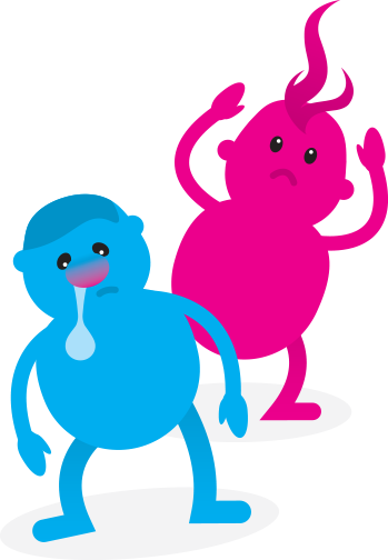 Nausea & Vomiting - Cartoon - (349x504) Png Clipart Download