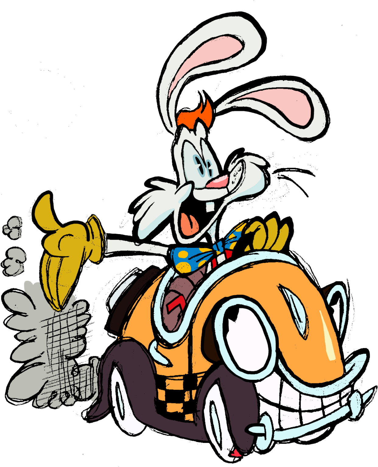 Roger Rabbit And Benny The Cab - Cartoon - (1280x1569) Png Clipart Download
