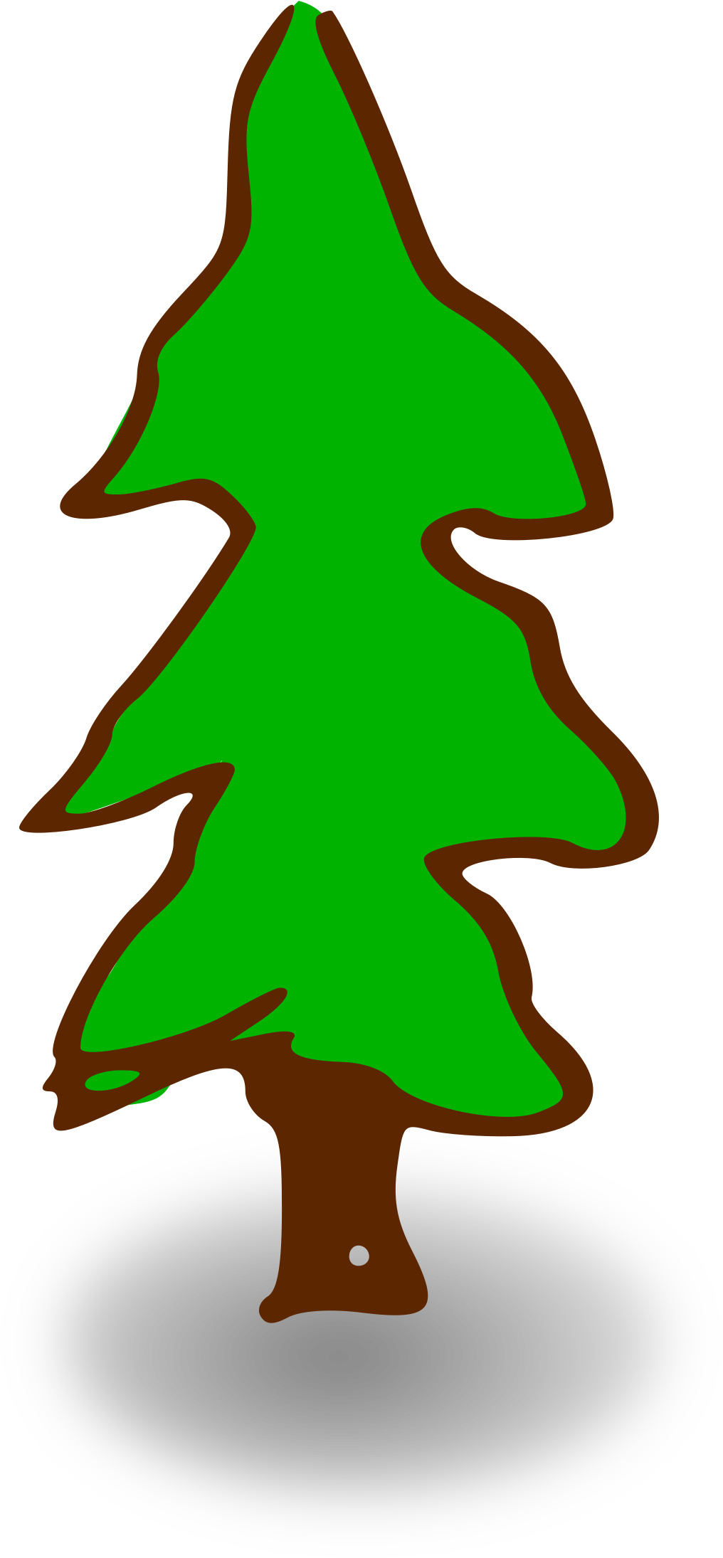 Evergreen - Cartoon Tree With Transparent Background - (2400x2400) Png ...