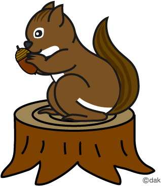 Squirrel With Acorn Clipart - Squirrels With Acorns Clipart - (400x400 ...