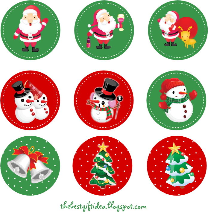 Free Christmas Cake Topper Printable - Free Printable Stickers ...